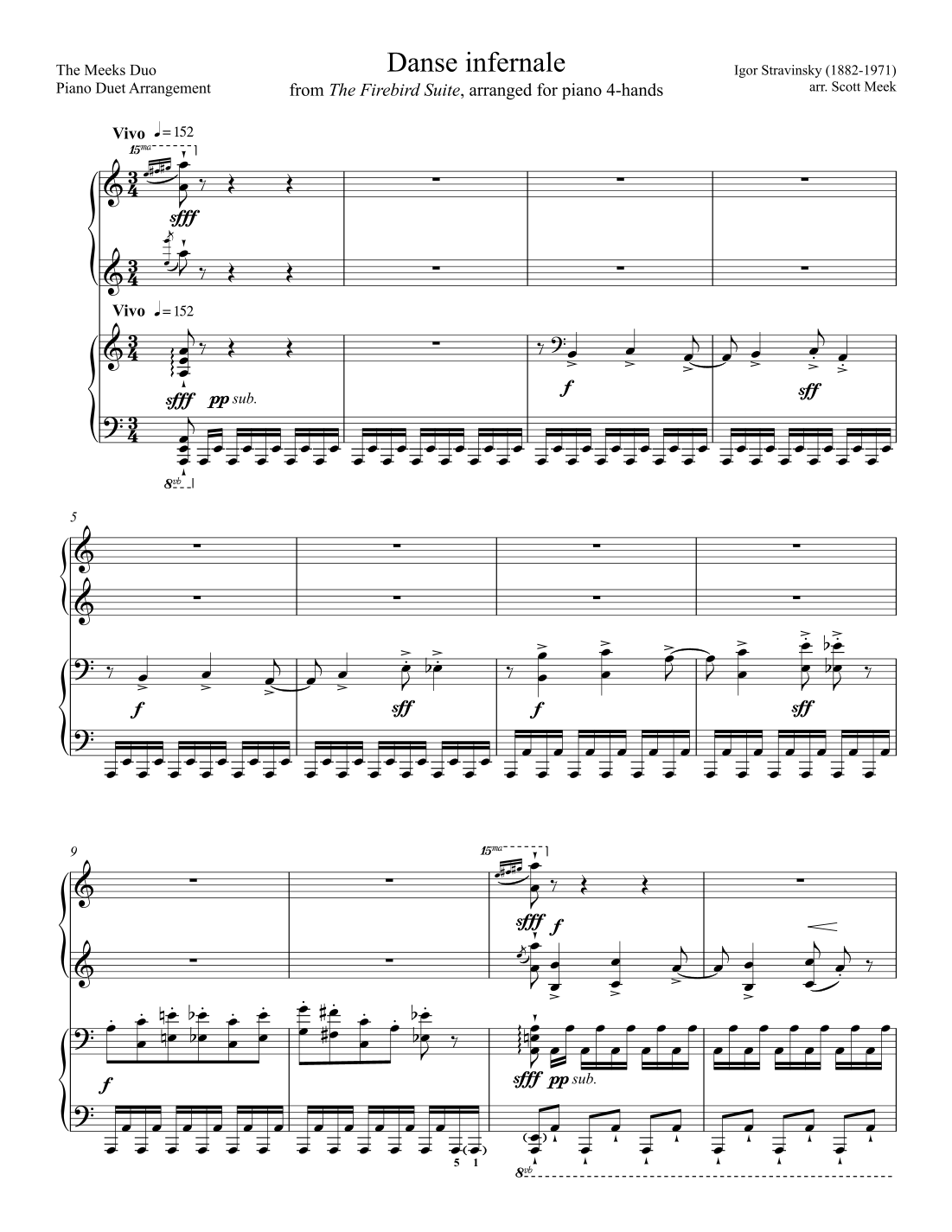 Firebird Suite 1945 Version (arr. Scott Meek) by Igor Stravinsky Sheet ...