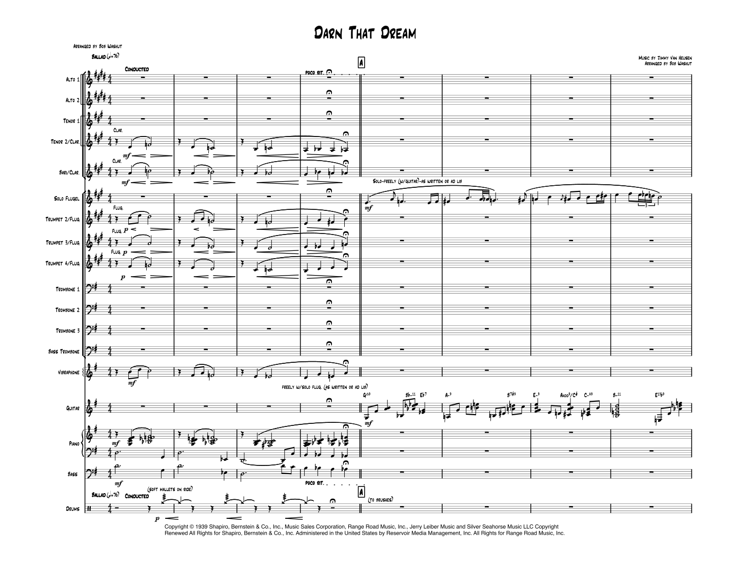 Darn That Dream (arr. Bob Washut) by Benny Goodman Sheet Music for Jazz ...