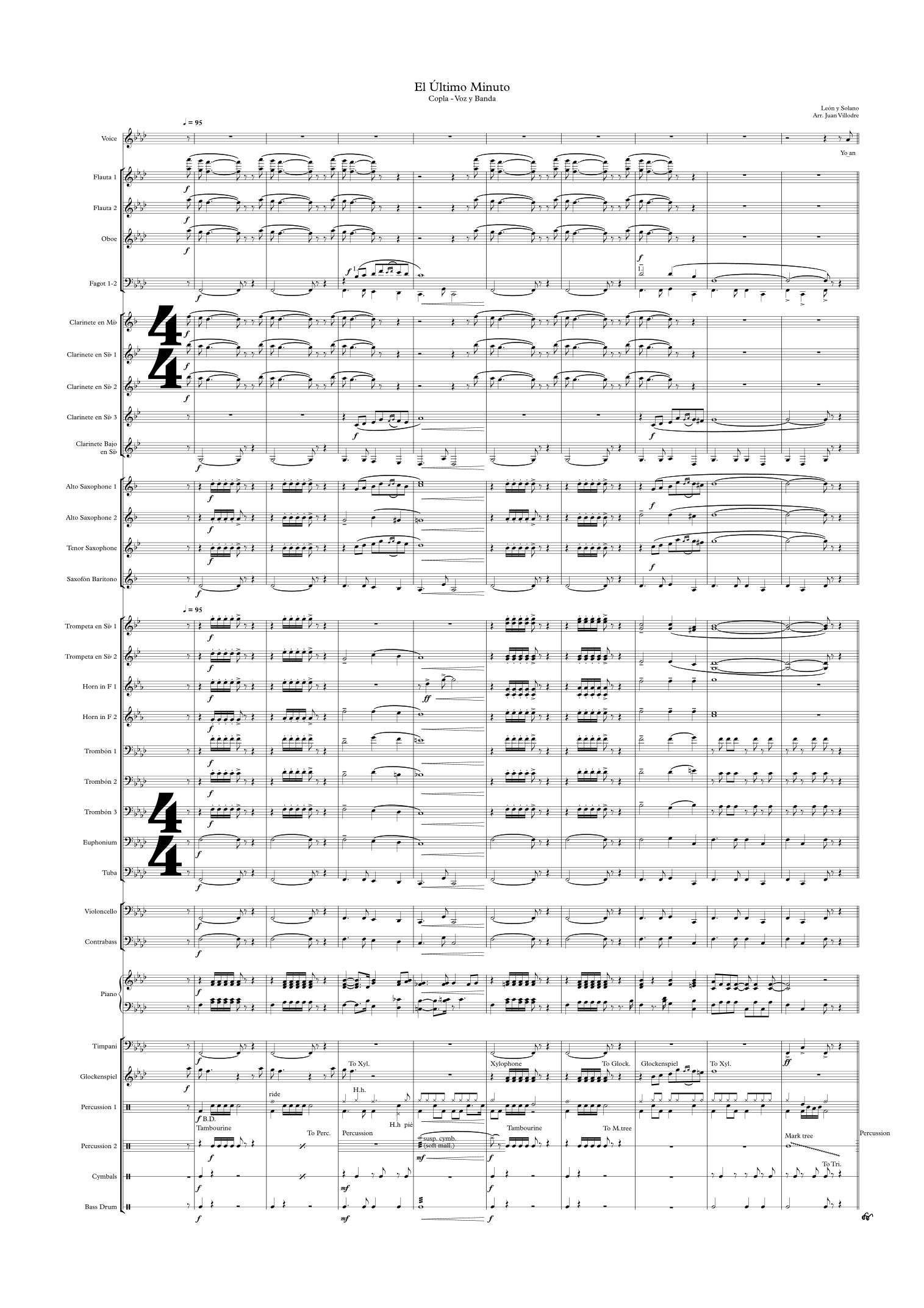 El Último Minuto by Juanita Reina Sheet Music for Concert Band at Sheet ...