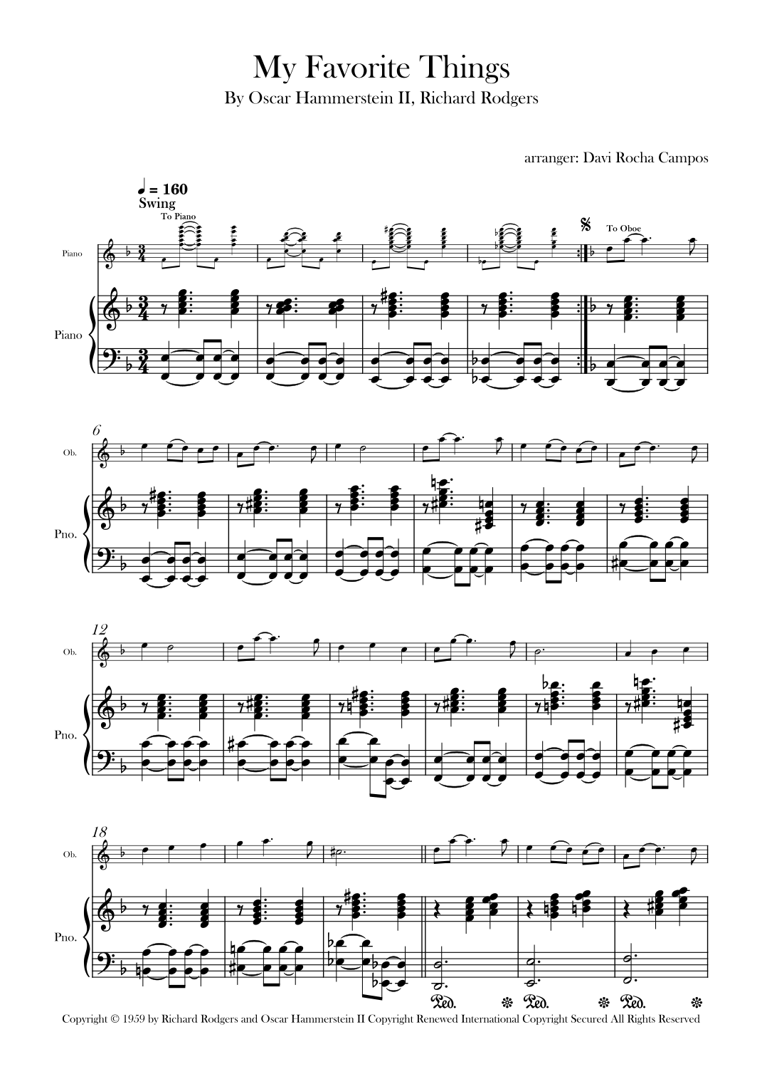 My Favorite Things (arr. Davi Rocha Campos) par John Coltrane ...