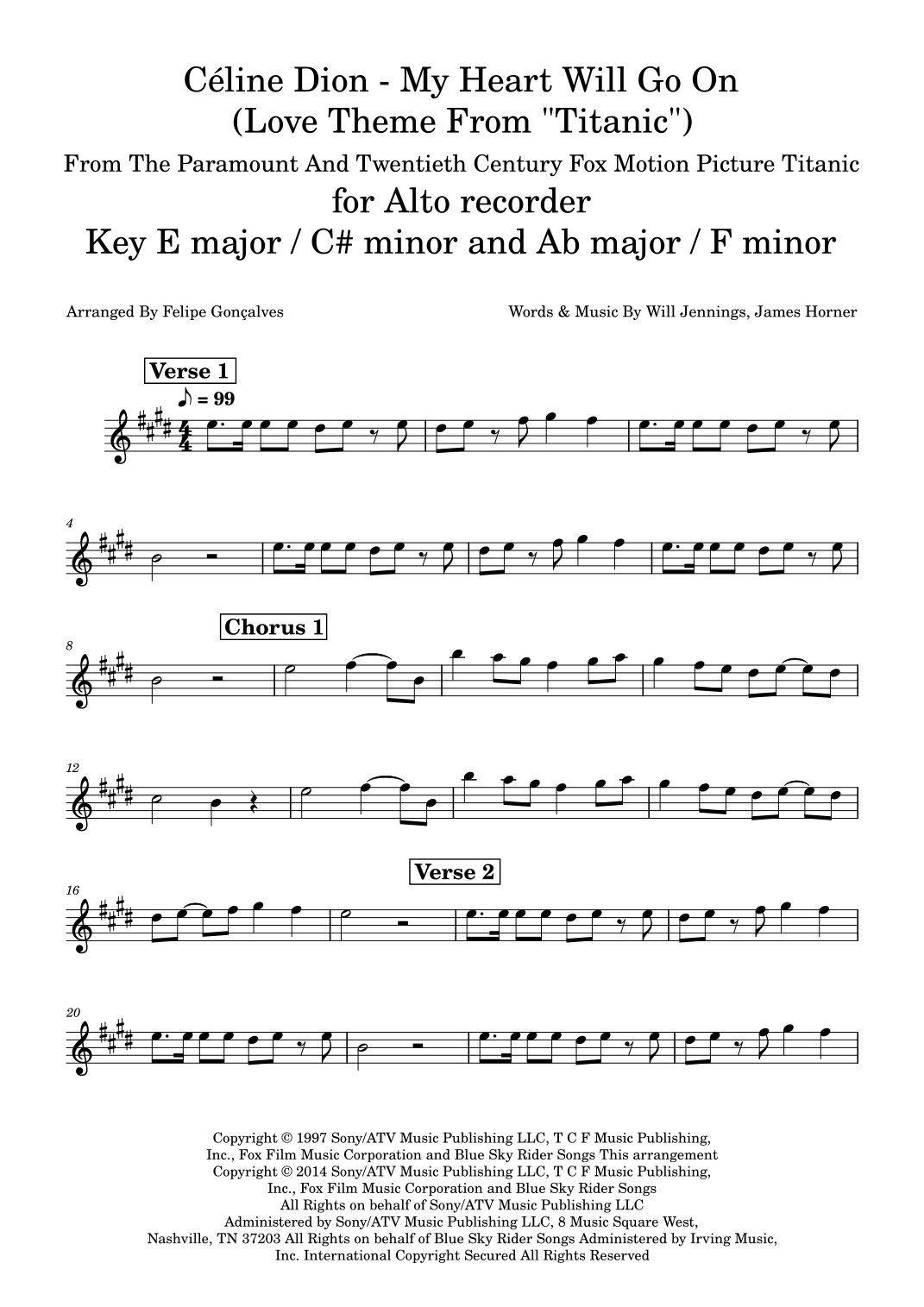 My Heart Will Go On (Love Theme From 'titanic') (arr. Felipe Gonçalves ...