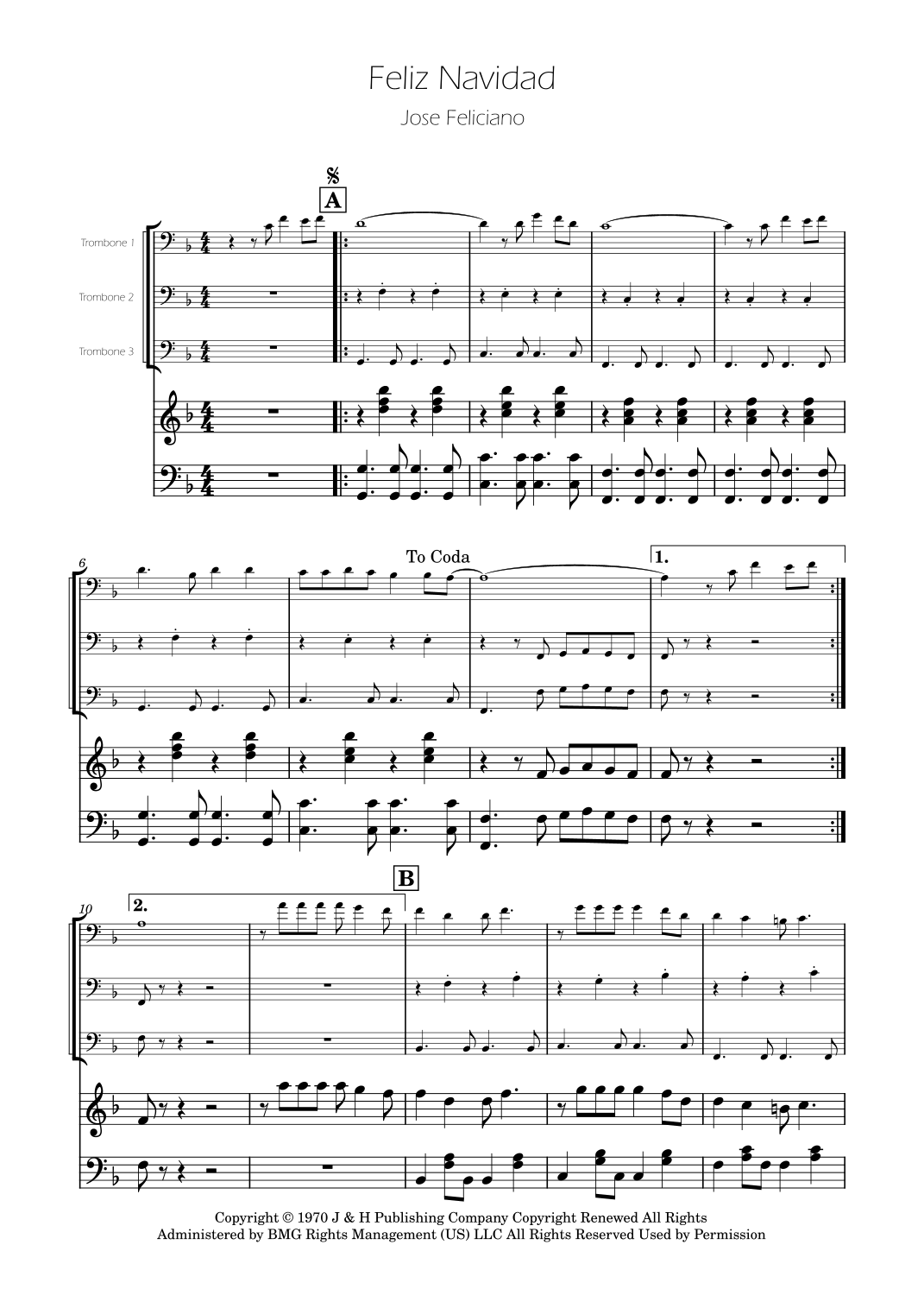Feliz Navidad (arr. Ygor Nunes Silva) by Clay Walker Sheet Music for ...