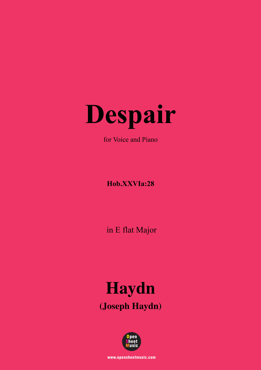 J. Haydn-Despair,Hob.XXVIa:28,in E flat Major (arr. OSM Press) by ...