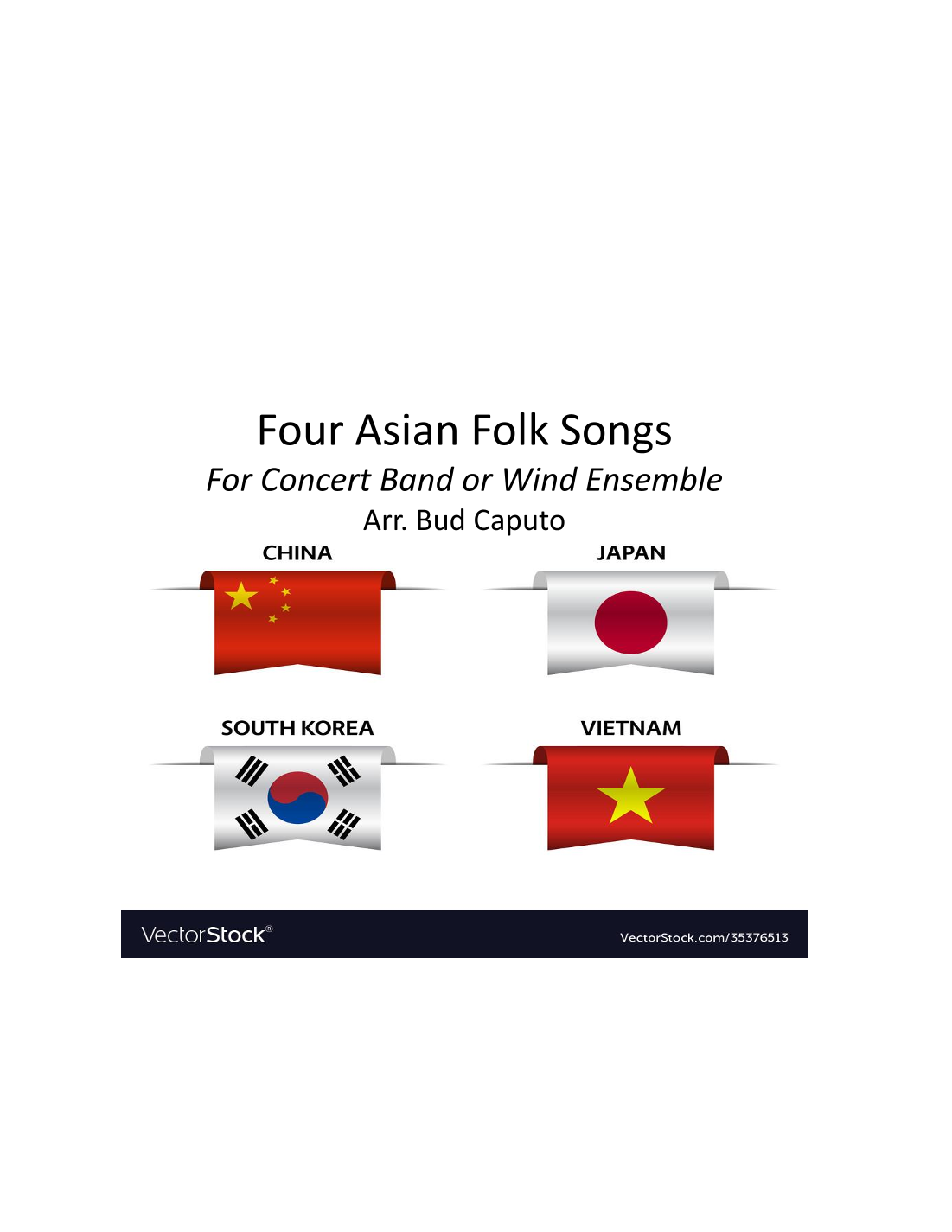 Four Asian Folk Songs for Concert Band or Wind Ensemble by Traditional ...