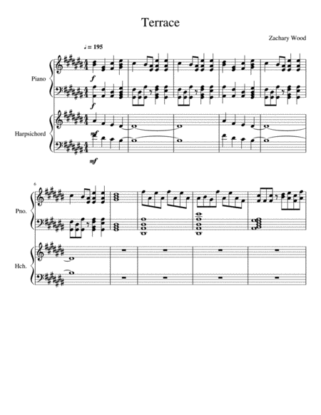 Terrace by Zachary Wood Sheet Music for Instrumental Duet at Sheet ...
