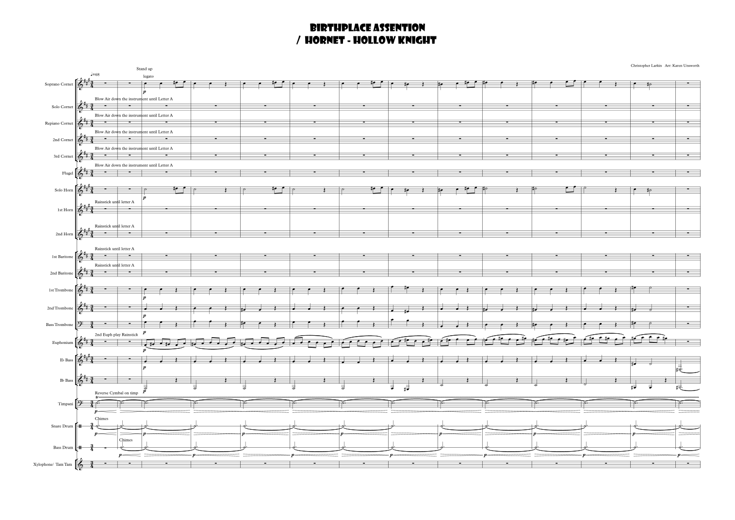 Hollow Knight (arr. Karen Unsworth) by Christopher Larkin Sheet Music ...