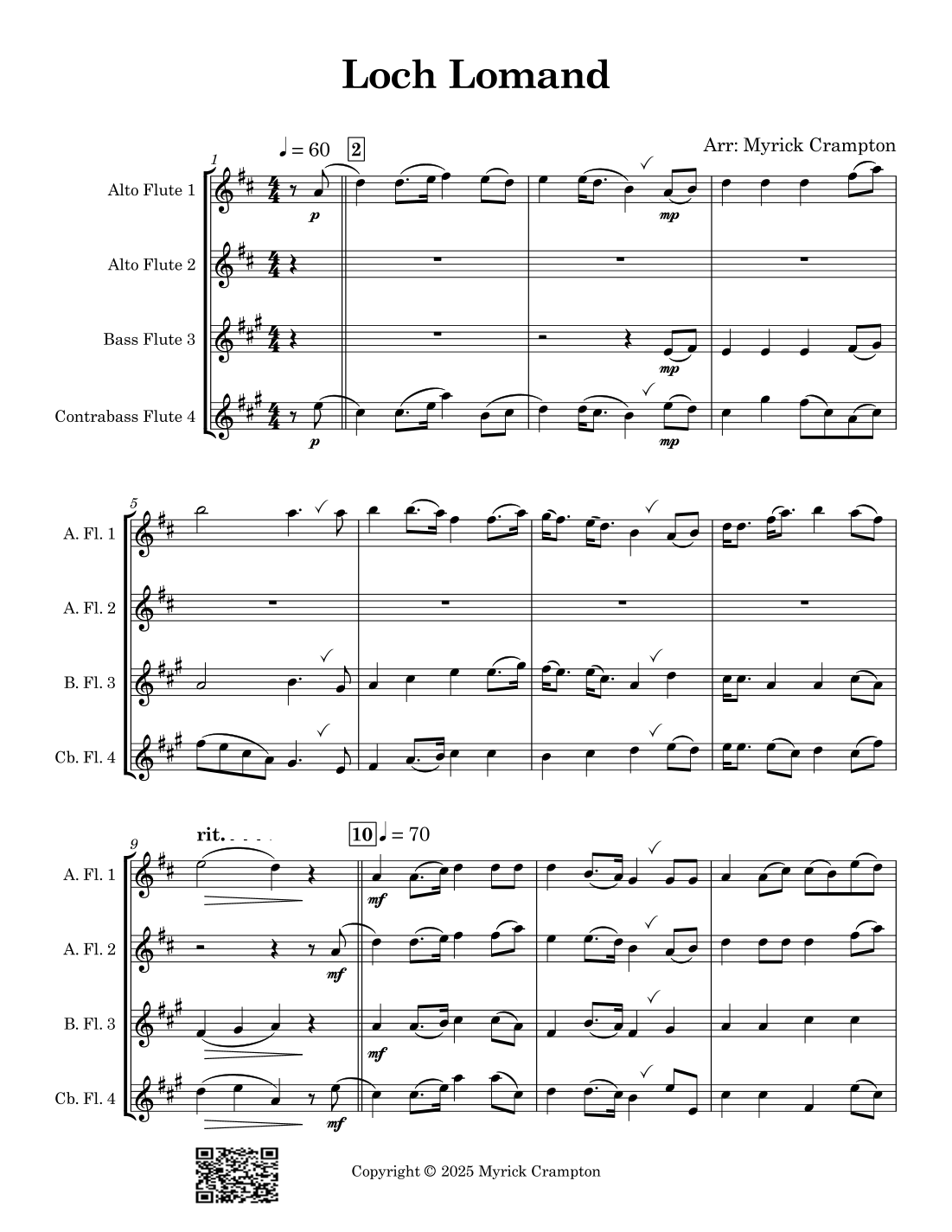 Loch Lomand (arr. Myrick Crampton) by Traditional Sheet Music for ...