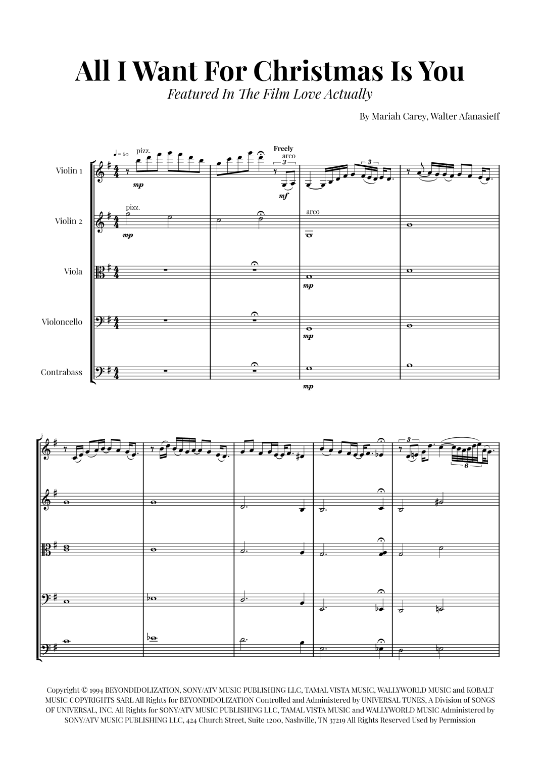 All I Want For Christmas Is You (arr. Glauco Fernandes) by Justin ...