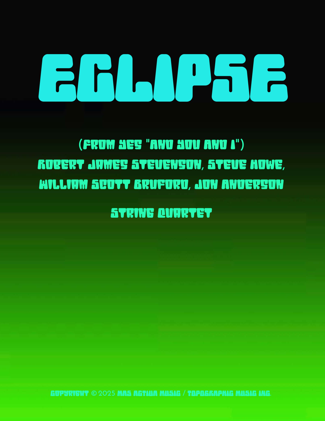 Eclipse (arr. Jeff Tincher) by Robert James Stevenson Sheet Music for ...
