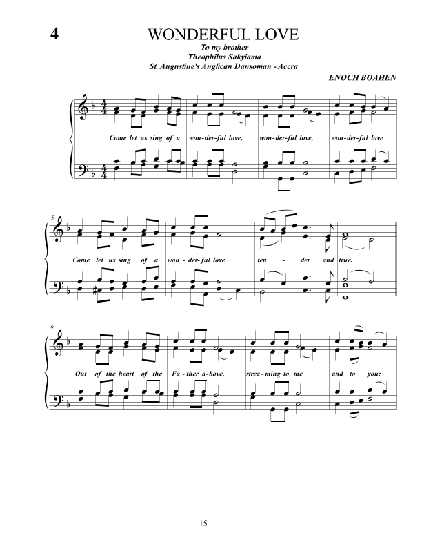 Wonderful Love by Enoch Kwasi Boahen Sheet Music for SATB Choir at ...