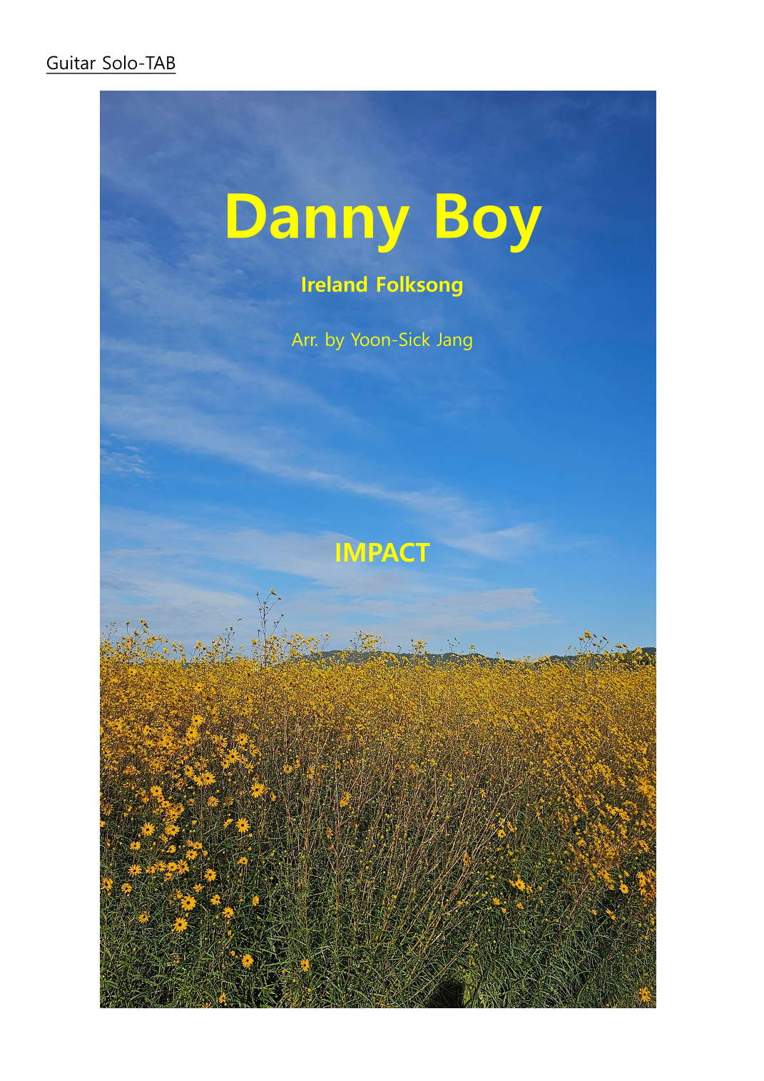 Danny Boy (arr. Yoon-Sick Jang) Noten | Traditional | Gitarrentabulatur