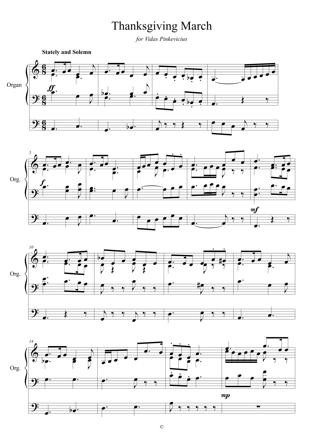Thanksgiving March by Tim Knight Sheet Music for Instrumental Solo at ...