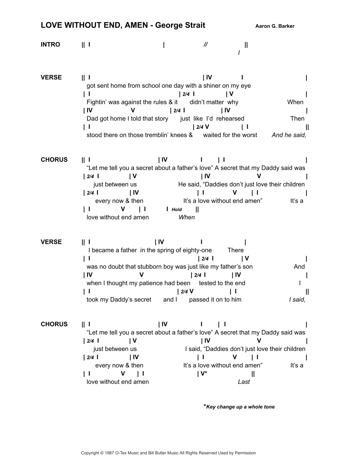 Love Without End, Amen (arr. Bronson Ferdinand Wright by George Strait ...