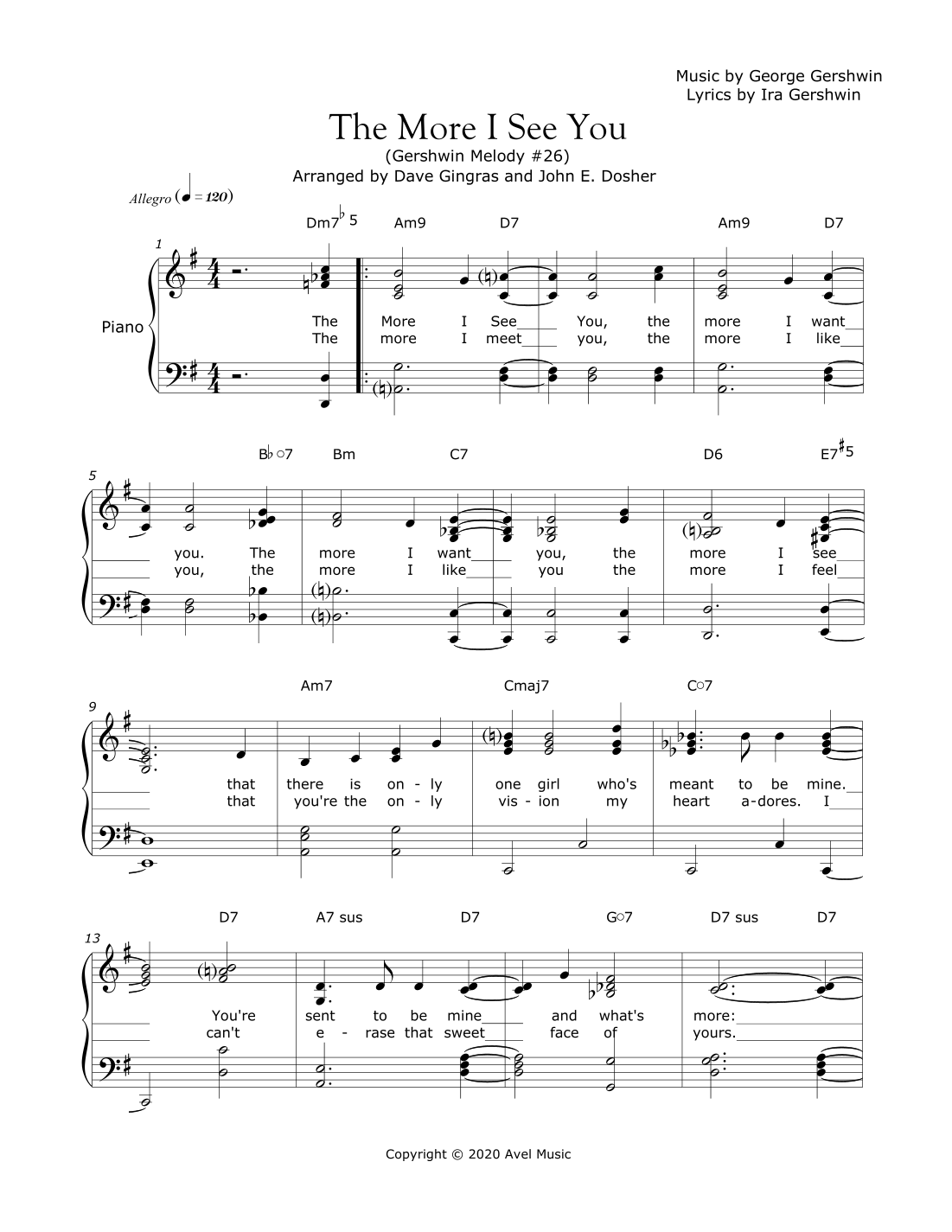 More I See You, The (arr. Dave Gingras and John E. Dosher) von Ira ...