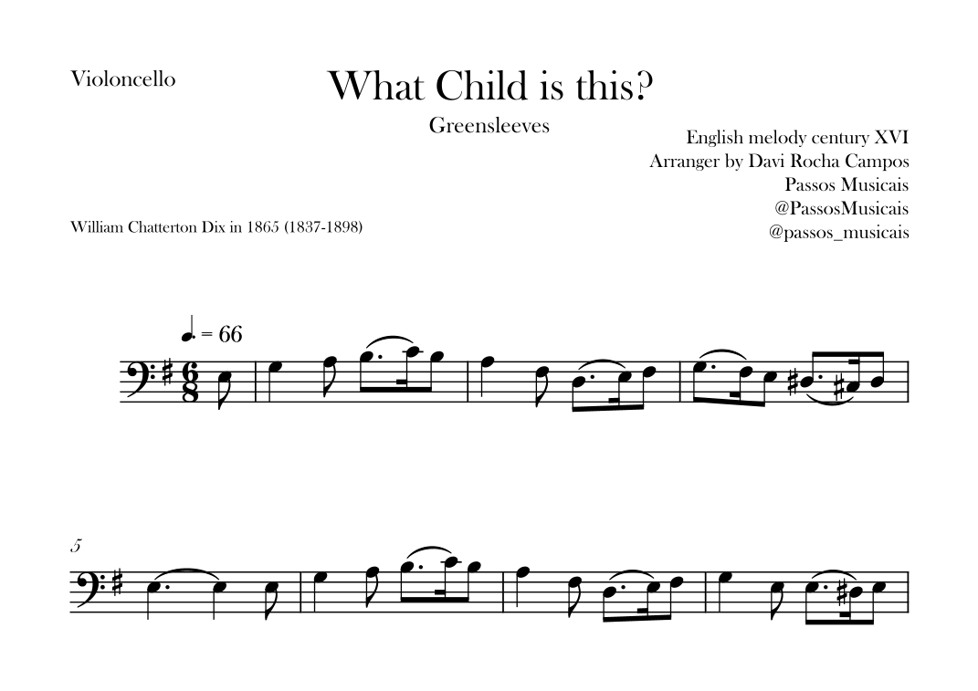 What Child is this? (Greensleeves) (arr. Davi Rocha Campos) by Davi ...