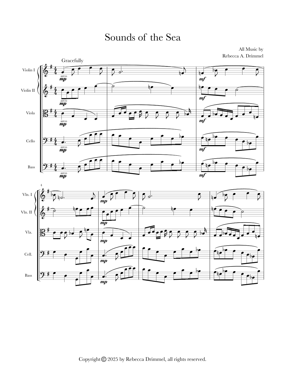 Sounds of the Sea by Rebecca Drimmel Sheet Music for Orchestra at Sheet ...