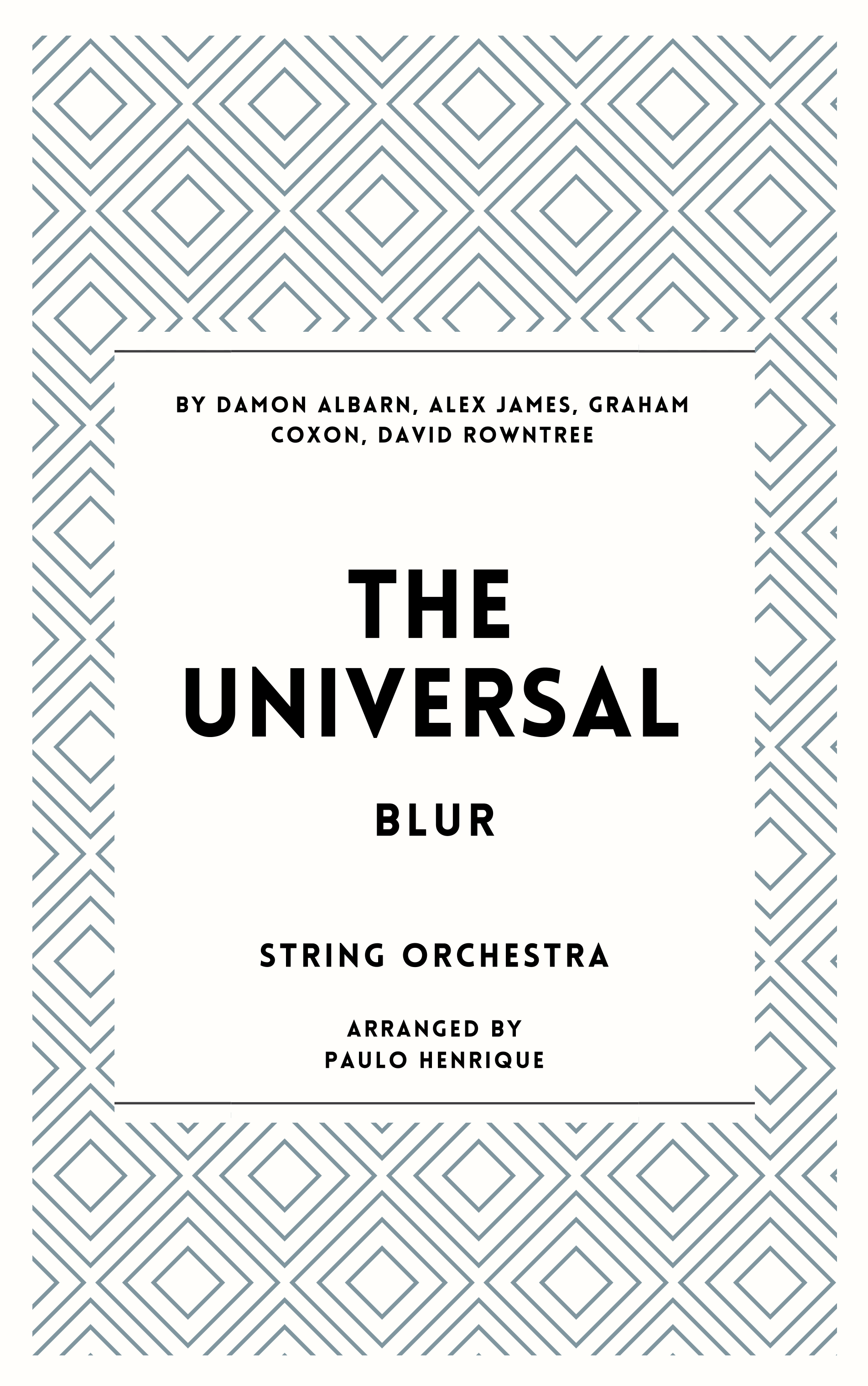 The Universal (arr. Paulo Henrique) by Blur Sheet Music for Orchestra ...