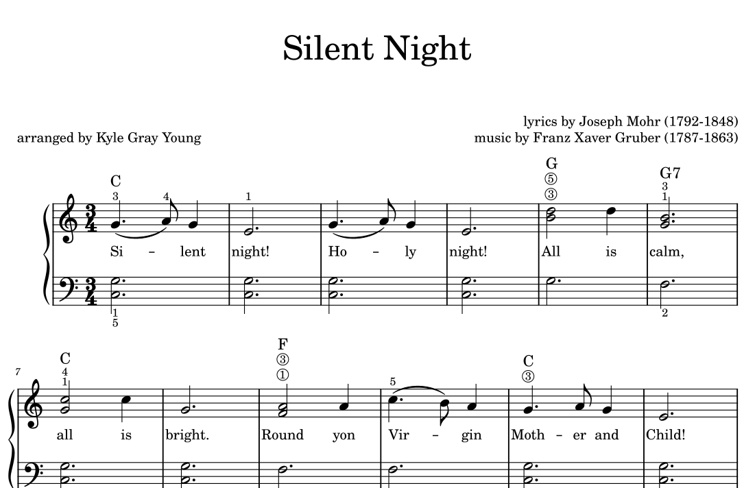 Silent Night (easy piano solo) (arr. Kyle Gray Young) by Kyle Gray ...
