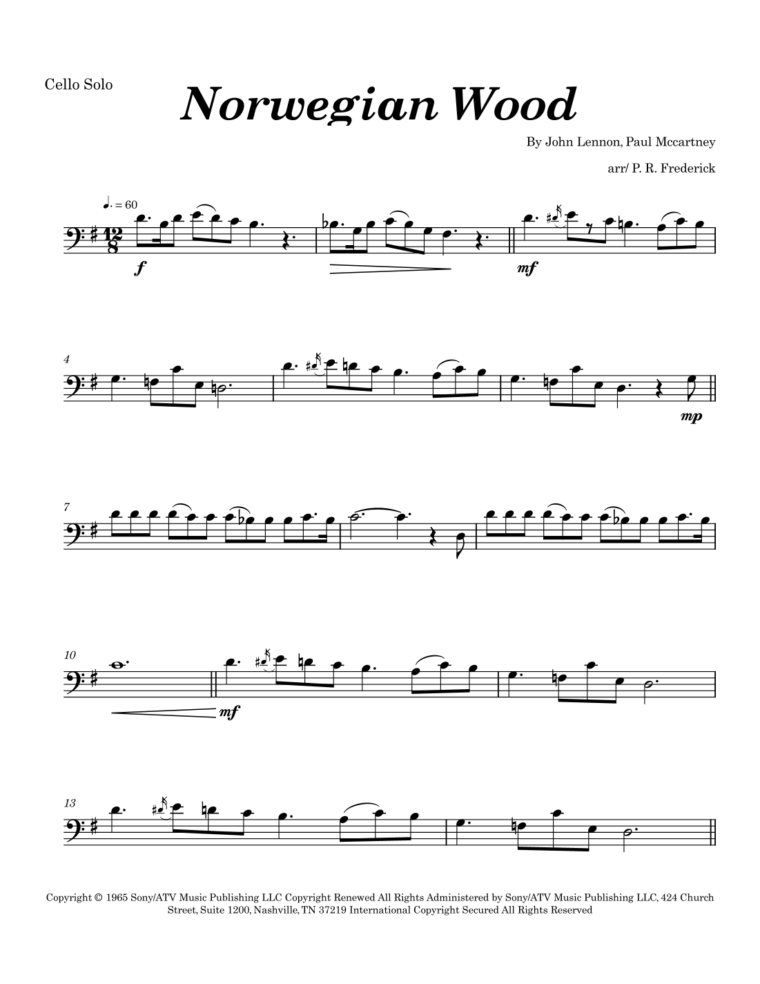 Norwegian Wood (This Bird Has Flown) (arr. P. R. Frederick) by The ...