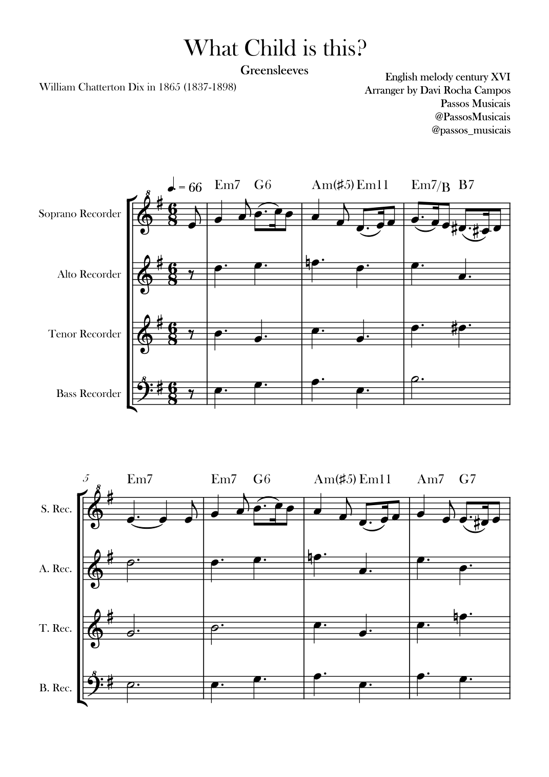 What Child is this? (Greensleeves) (arr. Davi Rocha Campos) by Davi ...