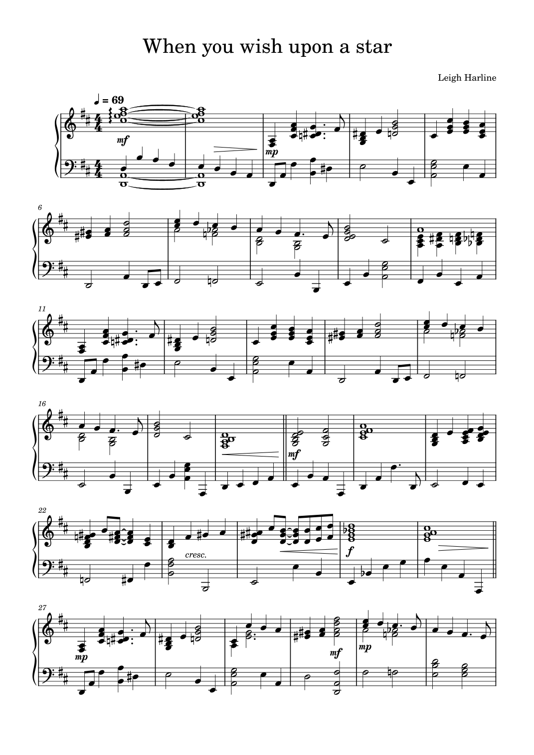 When You Wish Upon A Star (arr. Gianluca Giovannetti) by Sean Michael O ...