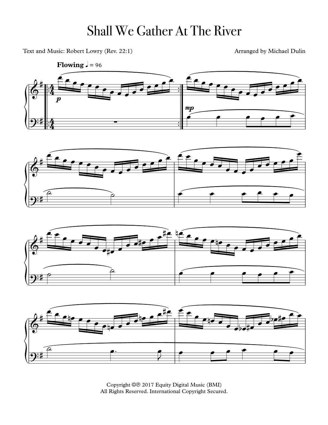 Shall We Gather At the River (arr. Michael Dulin) by Michael Dulin ...