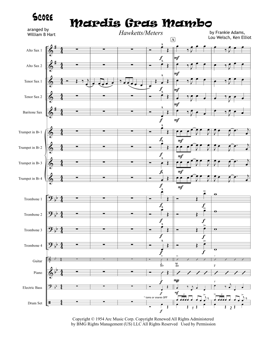 Mardi Gras Mambo (arr. William B Hart) by Lou Welsch Sheet Music for ...