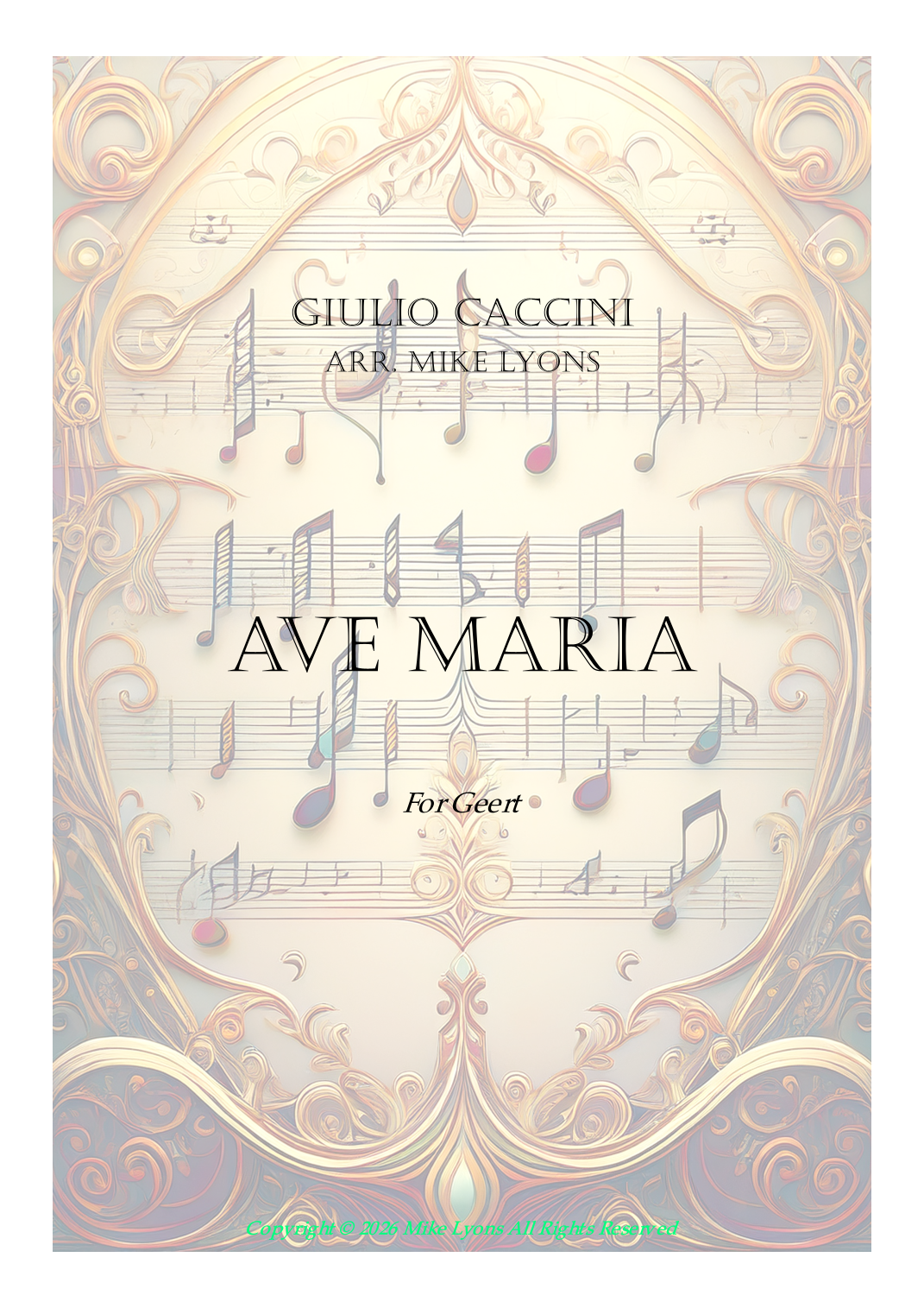 Ave Maria (arr. Mike Lyons) par Giulio Caccini Partitions pour ...