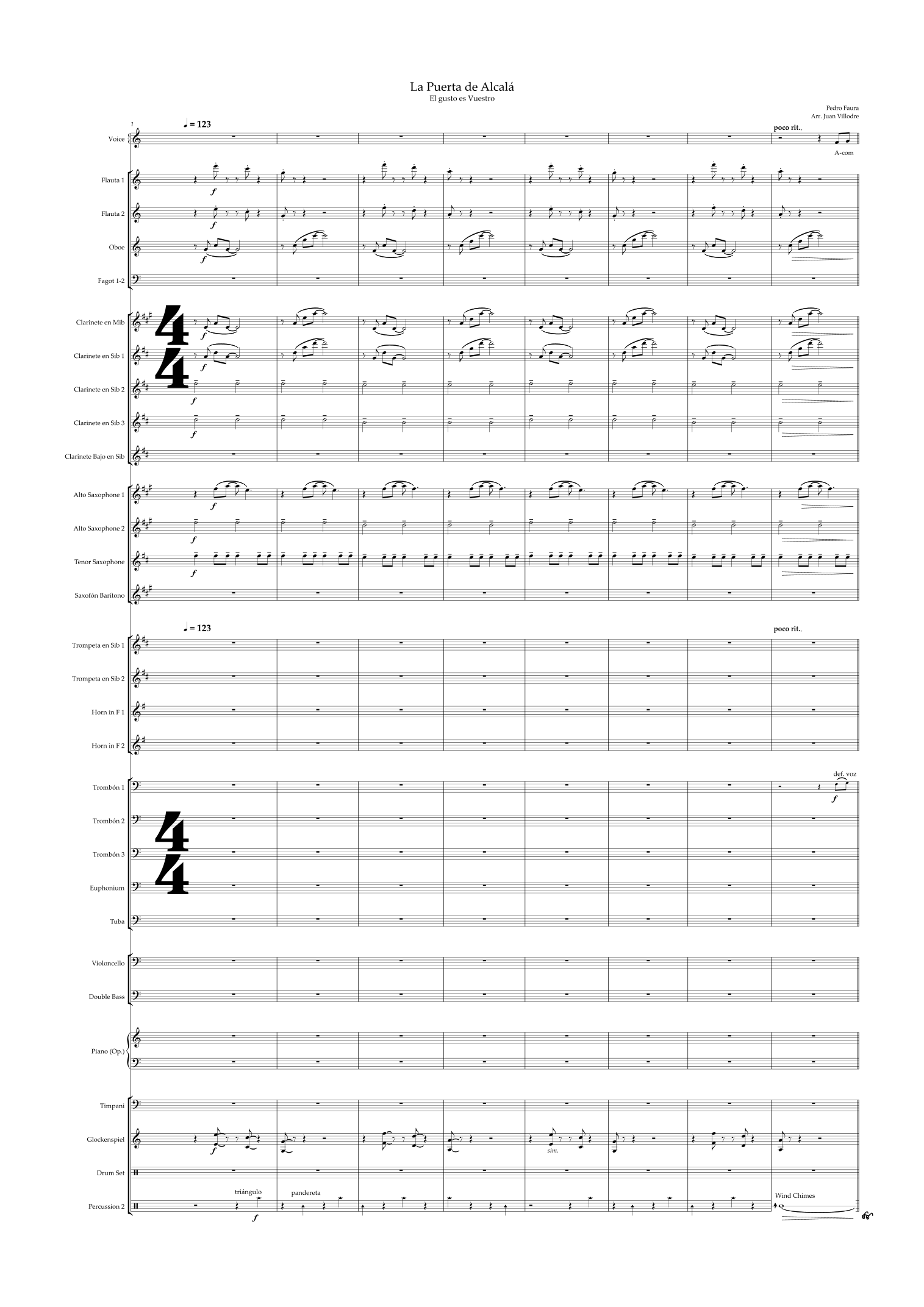 La Puerta de Alcalá (arr. Juan Villodre) Sheet Music | El gusto es ...