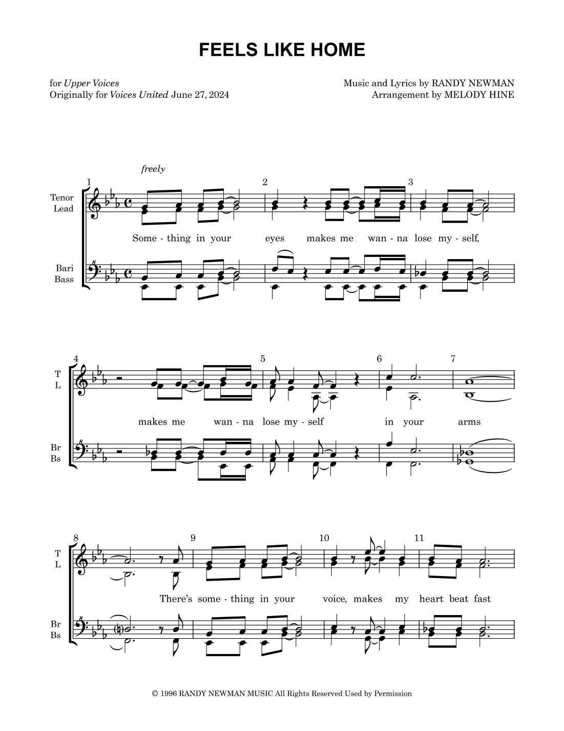 Feels Like Home (arr. Melody Hine) by Chantal Kreviazuk Sheet Music for ...