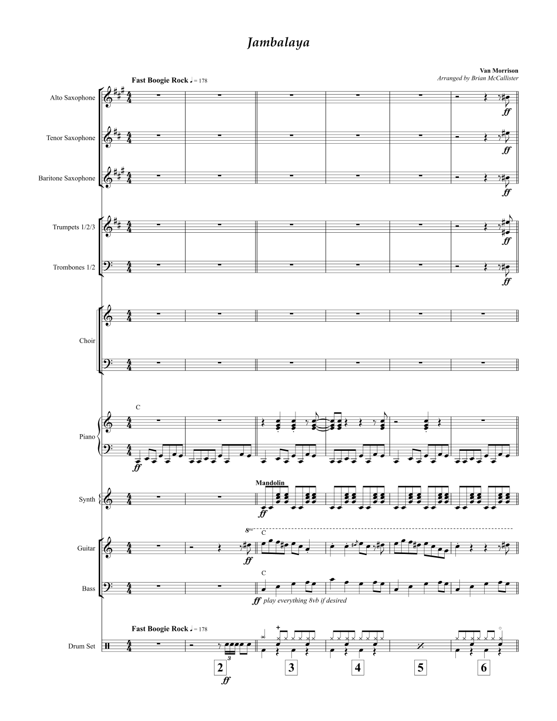 Jambalaya (On The Bayou) (arr. Brian McCallister/Alex Francois) by Hank ...