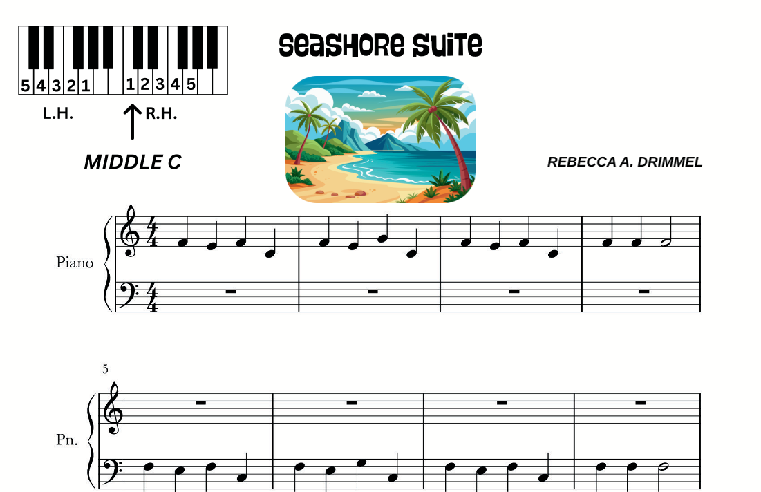 Seashore suite by Rebecca A. Drimmel Sheet Music for Easy Piano at Sheet Music Direct