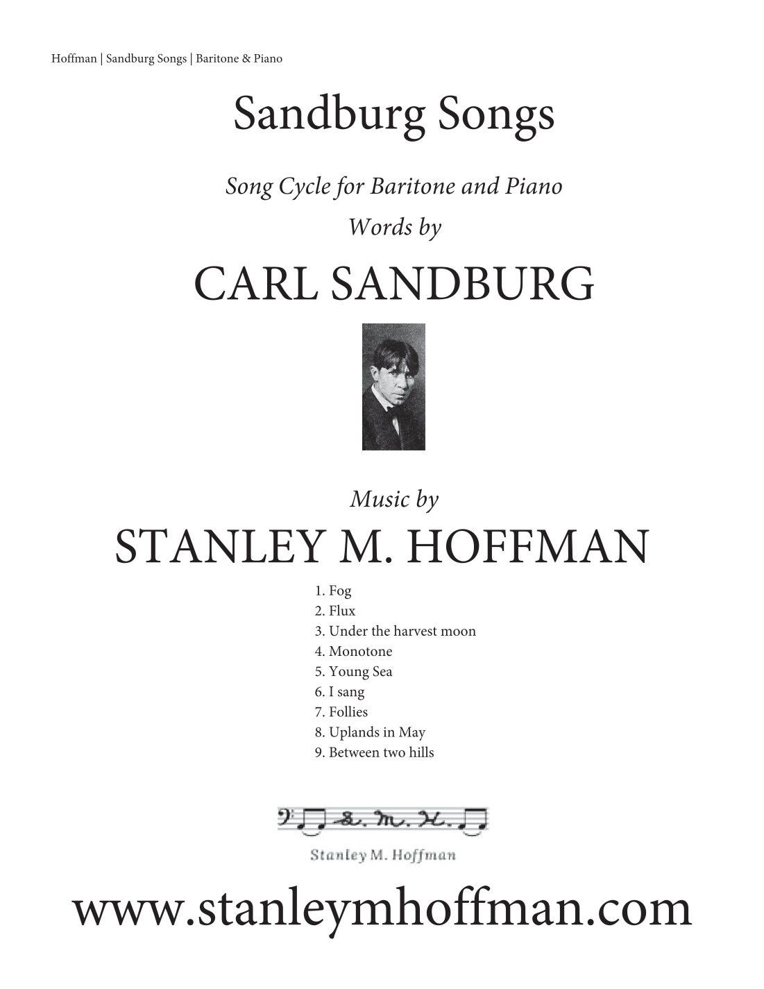 Sandburg Songs by Stanley M. Hoffman Sheet Music for Piano & Vocal at ...
