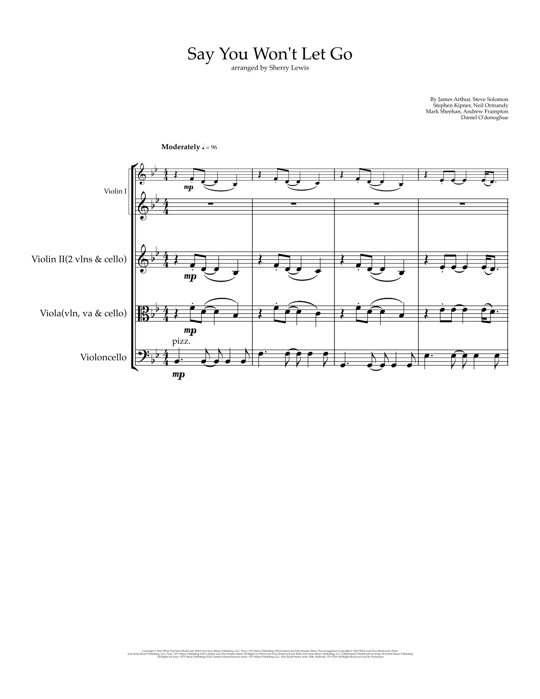 Say You Won t Let Go arr Sherry Lewis Sheet Music James Arthur Say You Won t Let Go arr Sherry Lewis Sheet Music James Arthur