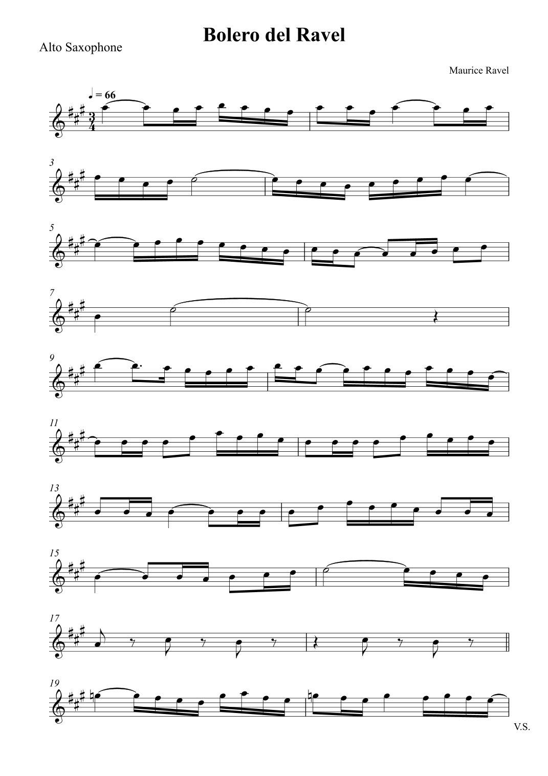 Ravel - Bolero (arr. Wesley S. SIlva) by Maurice Ravel Sheet Music for ...