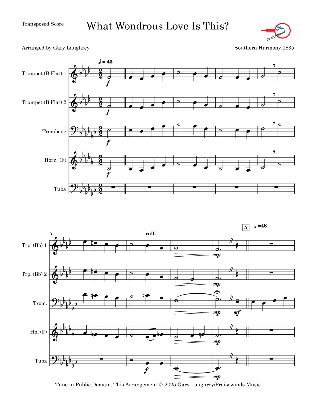 What Wondrous Love Is This? (arr. Gary Laughrey) by Southern Harmony ...