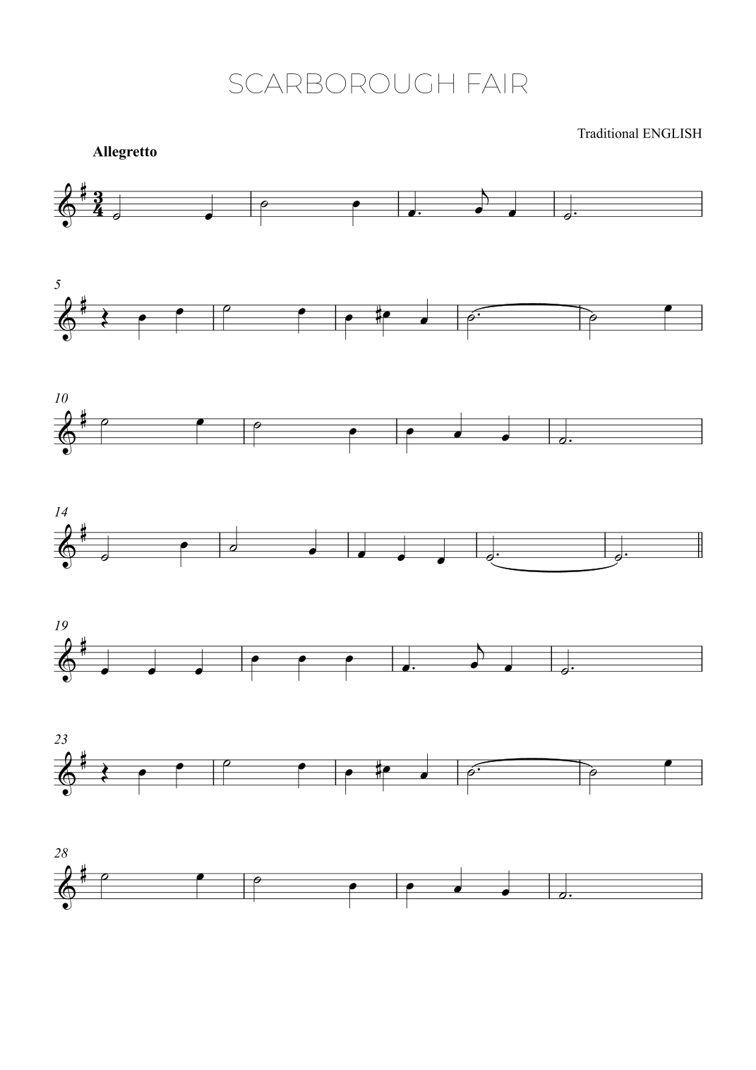 SCARBOROUGH FAIR Trumpet arr Alex Rodrigues By Traditional English SCARBOROUGH FAIR Trumpet arr Alex Rodrigues By Traditional English