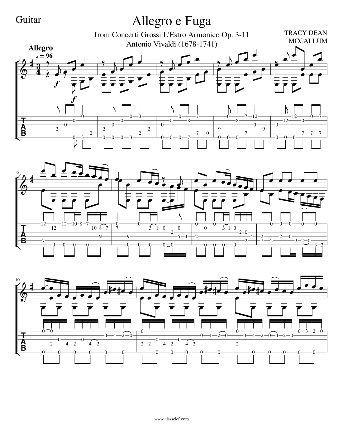 DALLAS TEXAS WRR 101.1 by Tracy Dean McCallum Sheet Music for Guitar ...