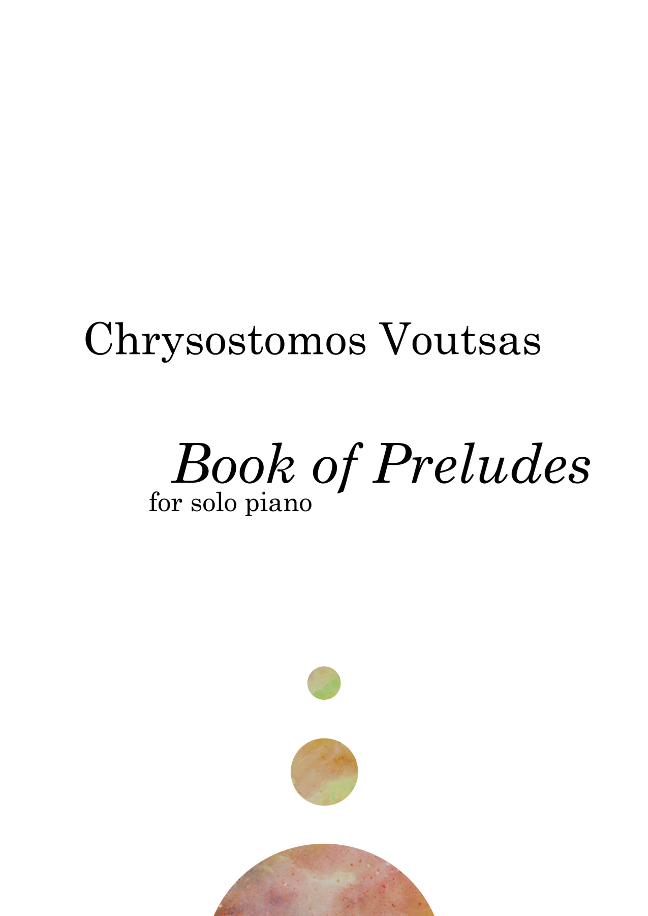 Book of Preludes by Chrysostomos Voutsas Sheet Music for Piano Solo at ...