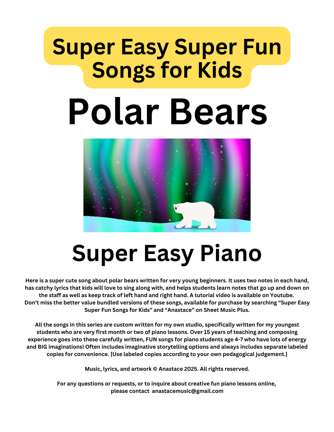 Polar Bears - Super Easy Super Fun Songs for Kids (Studio License) by ...