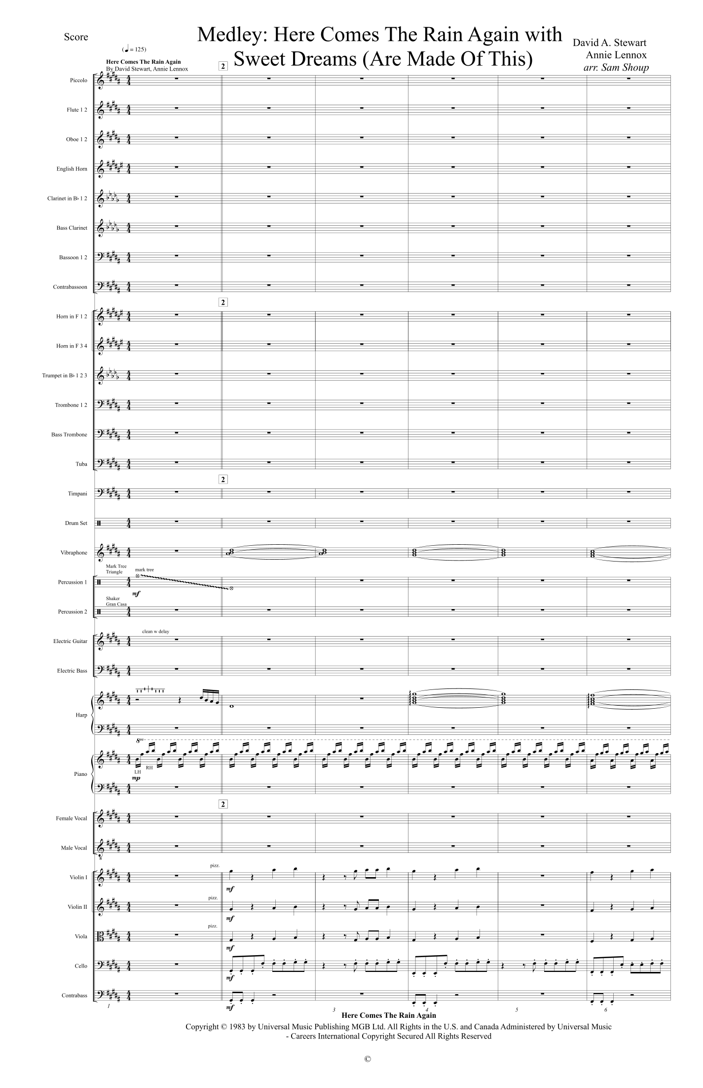 Medley: Here Comes The Rain Again with Sweet Dreams (Are Made Of This ...