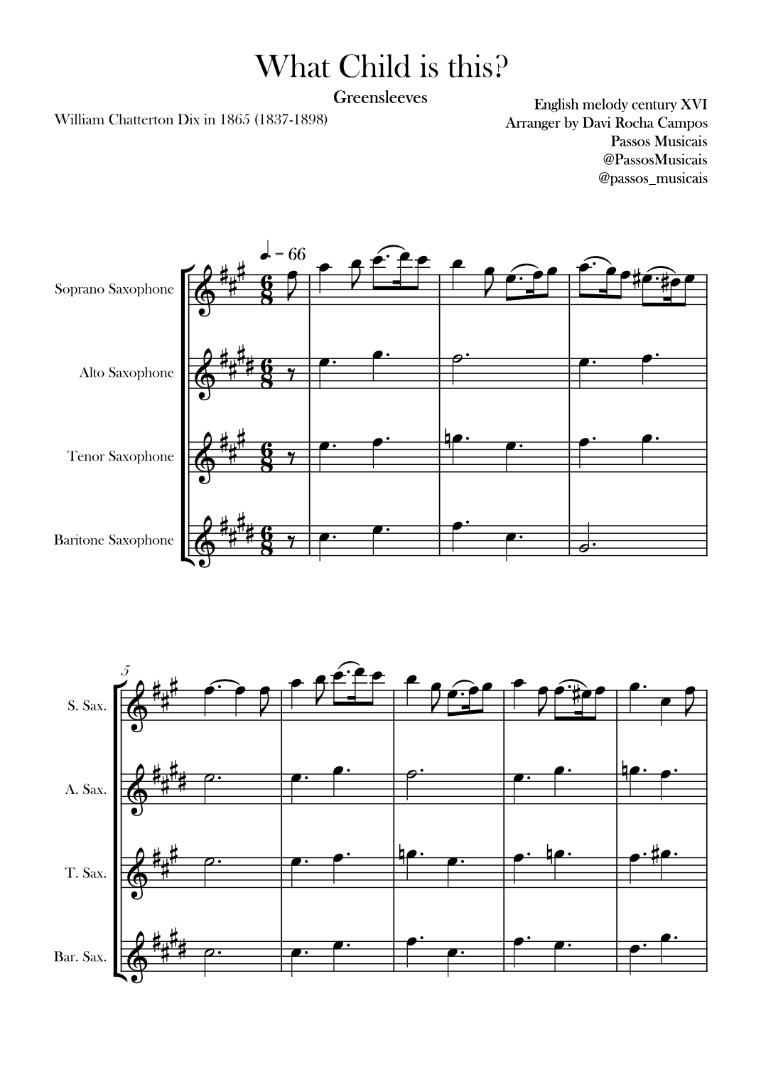 What Child is this? (Greensleeves) (arr. Davi Rocha Campos) by Davi ...