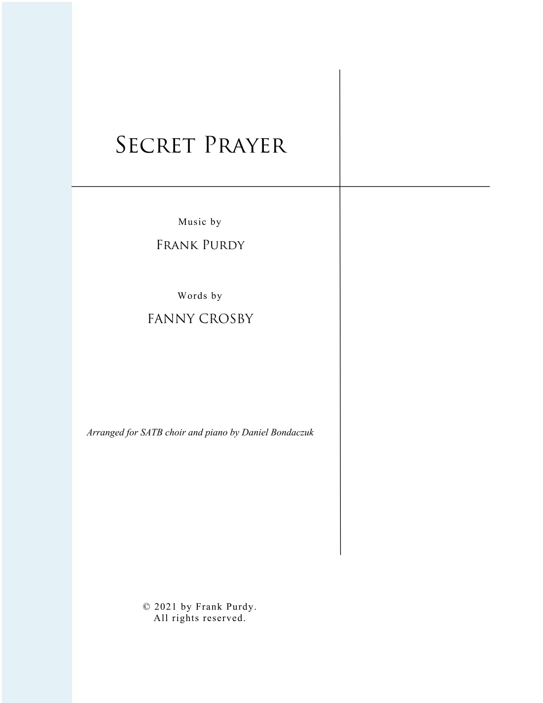 Secret Prayer by Frank Purdy Sheet Music for SATB Choir at Sheet Music ...