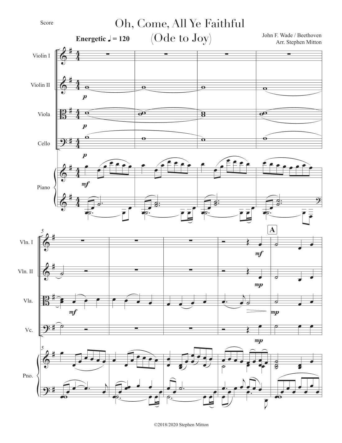 Oh, Come, All Ye Faithful (Ode to Joy) (arr. Stephen Mitton) by The ...
