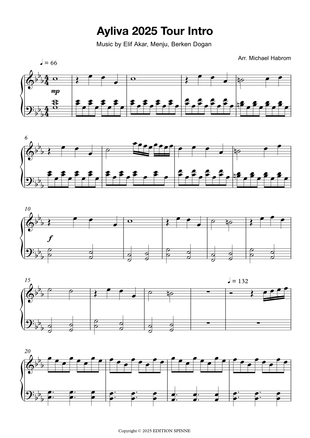 Intro - Ayliva Tour 2025 (arr. Michael Habrom) von Ayliva Noten zum ...