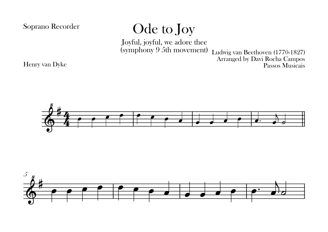 Ode To joy (Symphony 9 5th movement) (arr. Davi Rocha Campos) by Davi ...