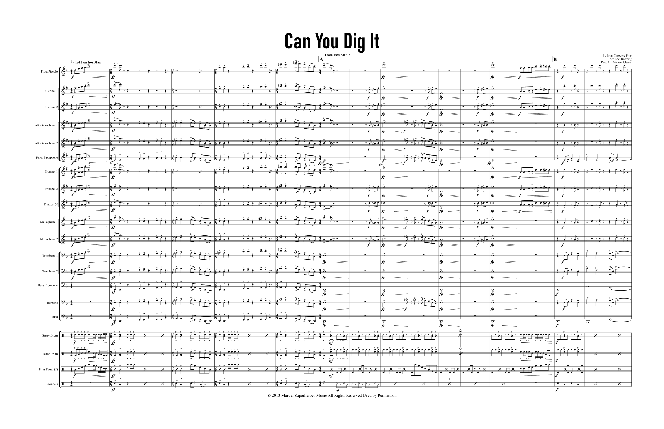 Can You Dig It (arr. Levi Downing) by Brian Theodore Tyler Sheet Music ...