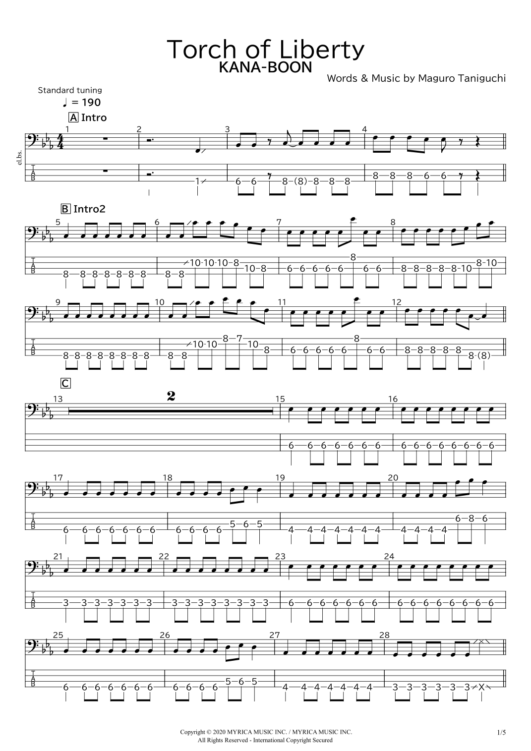 Torch Of Liberty (arr. bassscore.masspro) by Maguro Taniguchi Sheet ...