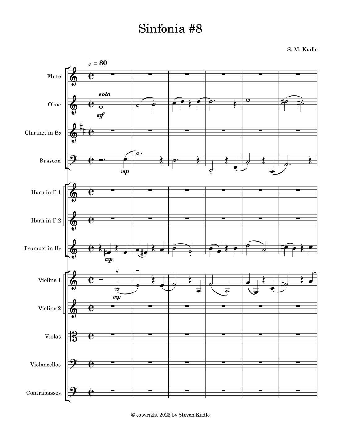 Sinfonia #8 Sheet Music | Steven Kudlo | Chamber Group