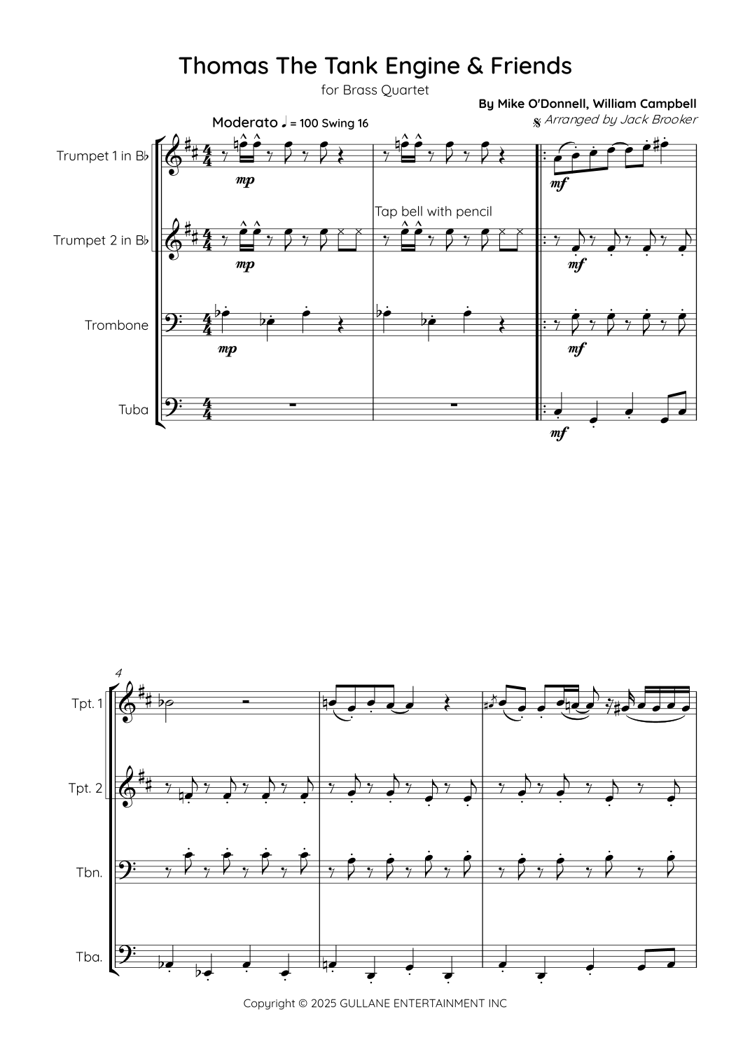 Thomas The Tank Engine & Friends (arr. Jack Brooker) by William ...